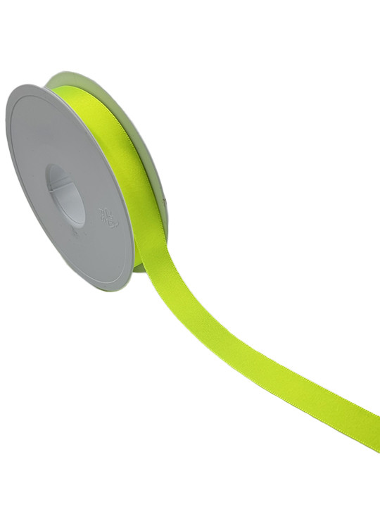 Fluorescent Yellow - Double Sided Satin Ribbon